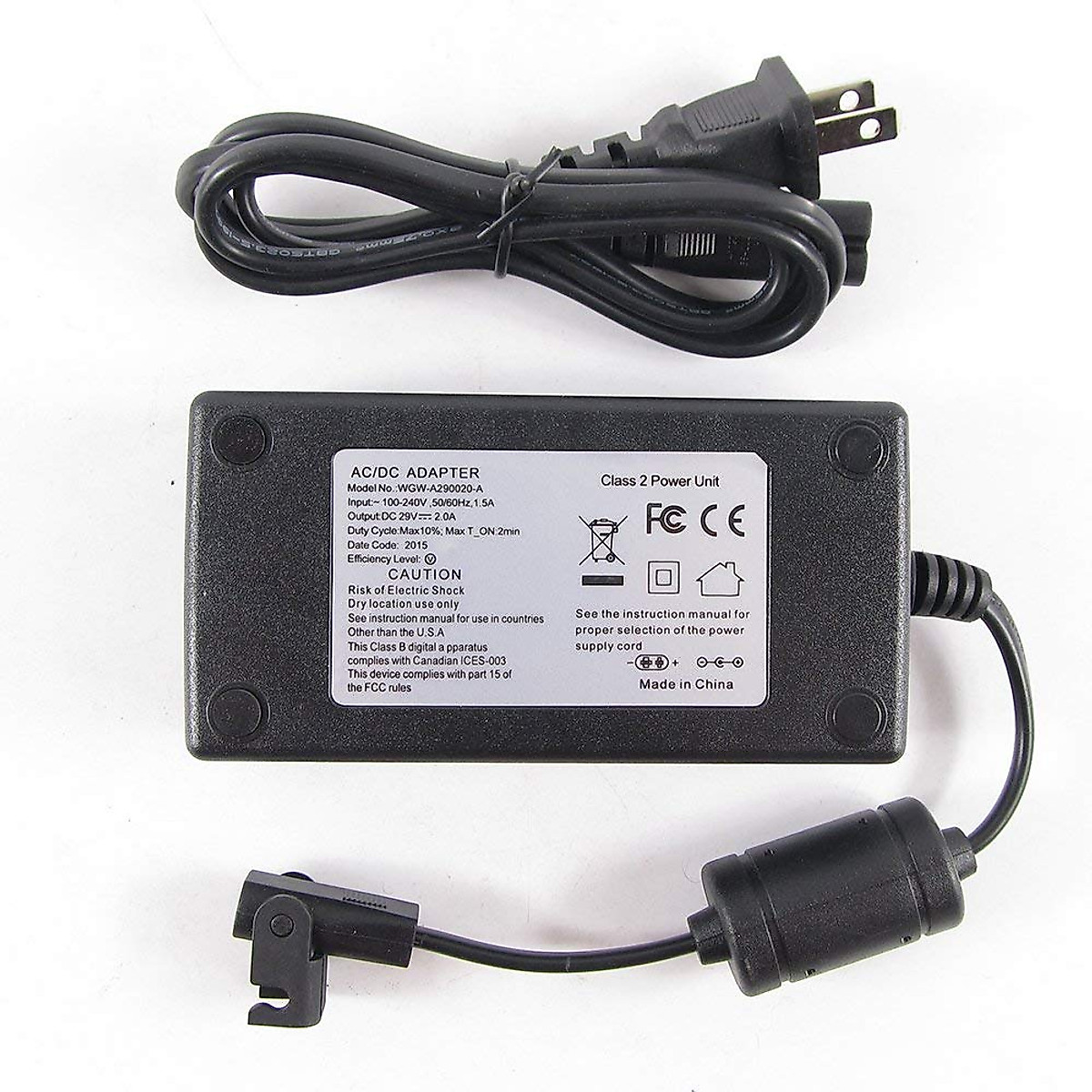 Abakoo New 29V 2A Adapter Charger for Lift Chair or Power Recliner OKIN, Limoss SP2-B SP2-A SP2-B1 SP2-A1 MC125,Tranquil Ease, AC/DC Switching Power Supply Transformer + polarized SPT2 Power Wall Cord