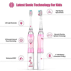 Dada-Tech Baby/Kids Electric Toothbrush Replacement Heads (Medium)- Pack of 4