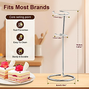 Double Pack Milk Frother Stand, Suitable for Most Handheld Milk Frothers - Heavy Duty Premium Stand (Silver)