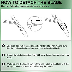 Pack of 15 Surgical Blades 10 and Stainless Steel Scalpel Handle, Size 10 Scalpel Blades with Scalpel Handle, High Carbon Steel Dermablade Scalpels Surgical 10 Blades, Dermaplaning Tool for Face