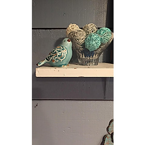 FICITI Distressed Finish Ceramic Bird Figurine Home Decor - Assorted Set of 3