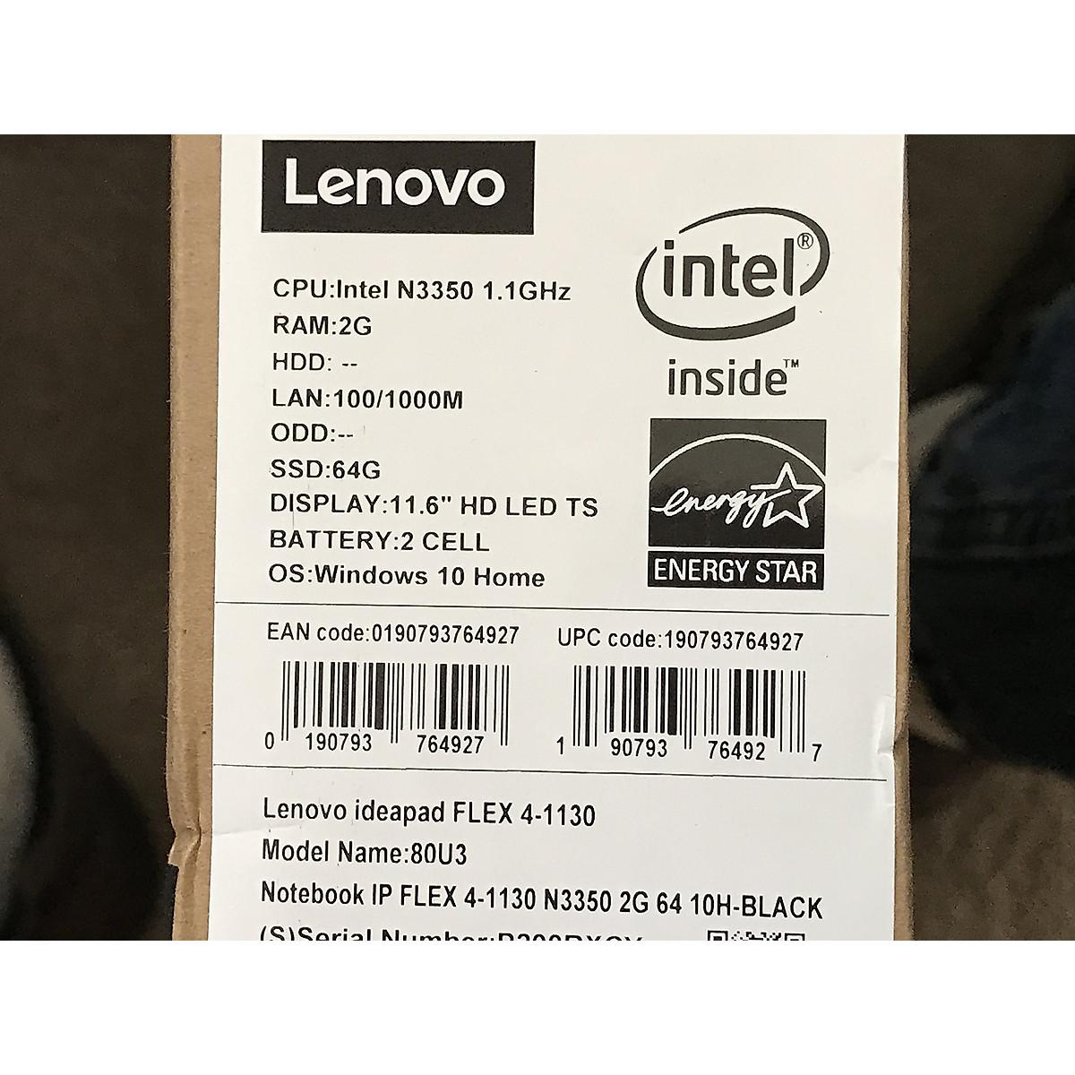 Lenovo - Flex 4 1130 2-in-1 80U30001US 11.6" Touch-Screen Laptop - Intel Celeron - 2GB Memory - 64GB eMMC Flash Memory - Black