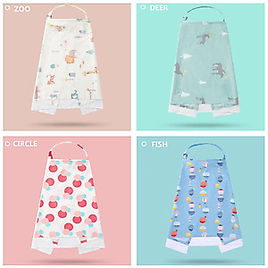 Nursing Covers for Breastfeeding Breathable, Large Soft Baby Car Seat Cover Canopy Multi-use for Nursing Mother Baby Boys and Girls Shower Gifts (Blue)