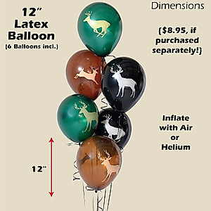 Havercamp Hunting Camouflage Birthday Party Kit (Deluxe Set; 1 Camo Birthday Banner, 3 Lanterns, 36 Cupcake Foils, 6 Buck Balloons, 1 Balloon Weight & 24 Straws) Next Camo Birthday Party Decorations.