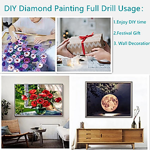 5D Diamond Painting Kits Abstract Angel Girl Full Drill Round Diamond Art Gems Stone Cross Stitch DIY Diamond Painting by Number Kits for Wall Decoration 16x20inch