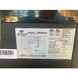 Commercial Refrigerator Open Air Dual Service Curved Top Glass Display Merchandiser 27" Black Coffee Shop NSF Showcase Cooler STP-2834