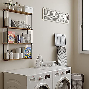 Wallniture Porto 4-Tier Floating Shelves for Wall Storage, Kitchen Pantry Organization and Storage Shelves, 24" Wood Wall Shelf, Walnut