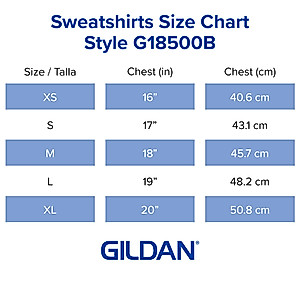 Gildan Youth Hoodie Sweatshirt, Style G18500B, Red, Large