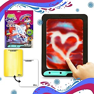 Sky Castle DoodleJamz JellyBoards — Squishy Drawing Pads Filled with Non-Toxic Sensory Gel – No-Mess Fidget Art – ASMR – Re-usable for Endless Artistic Creations (Blue and Red Gel)