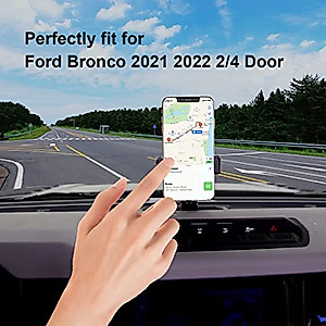 Fgo-togo Dashboard Phone Holder for Ford Bronco Accessories 2021 2022 Adjustable Phone Dash Mounted Custom Bronco Cell Phone Holder - Intsall with Original Car Screw