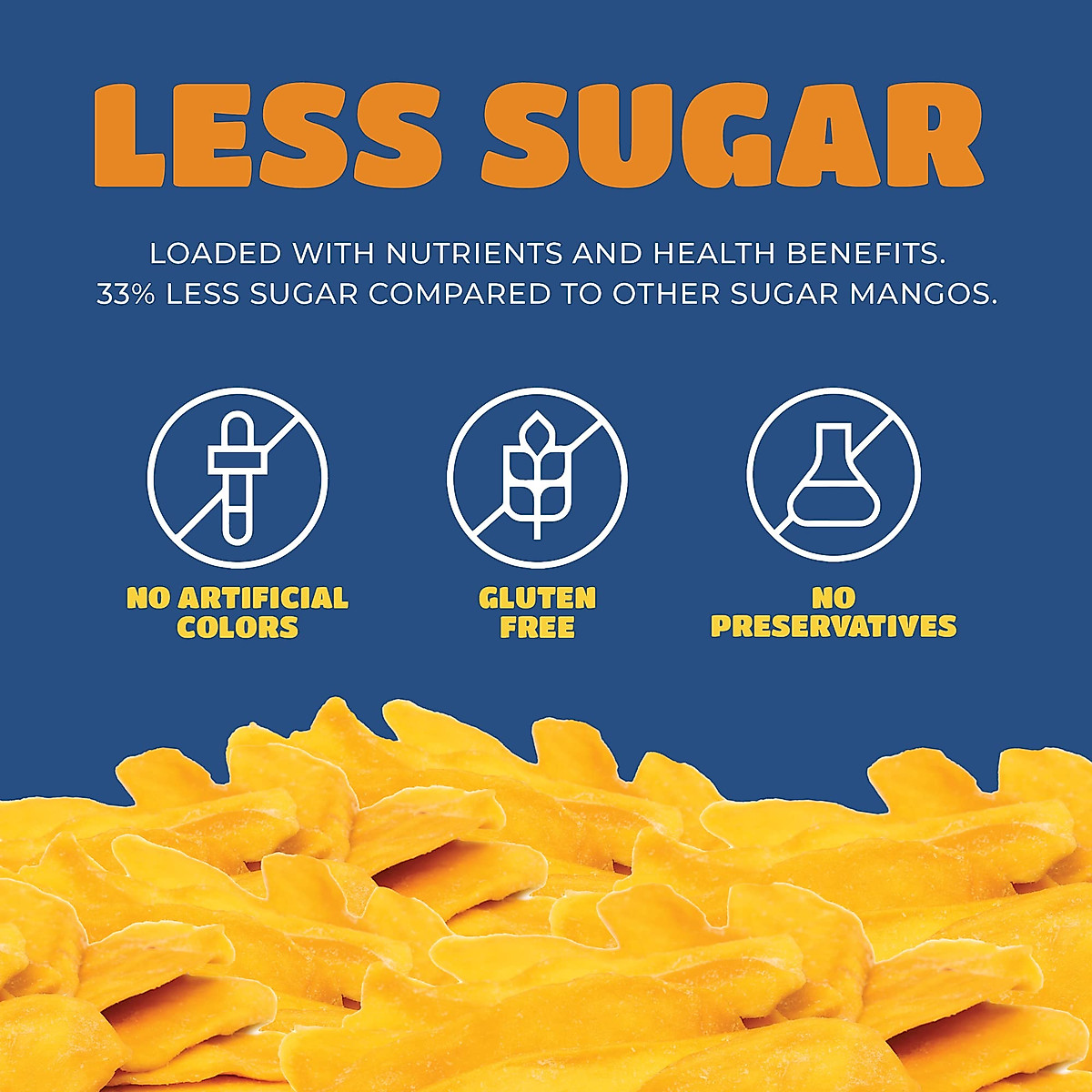 Dried Mango Slices - Delicious Texture Soft & Juicy Low Sugar Added Dried Mango - Naturally Ripened Mangos Dried Fruits - Gluten Free Dry Mangoes Natural Source of Vitamin C, Fiber, (16 Oz Dried Mango)