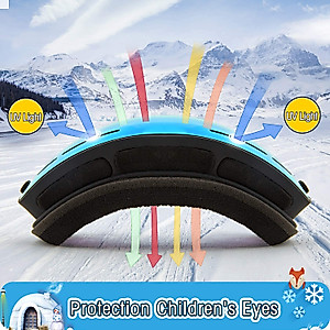 Ski Goggles for Kids Over Glasses Boys Girls Snow Sport Goggle For Teenagers Child Snowboarding Clear Uv Protection VLT 8%