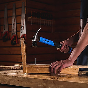 REAL STEEL Jacketed Graphite Magnetic 22 Oz Head Milled Face Framing Hammer with Straight Claw 0503