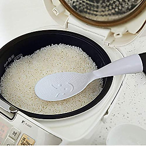 Fuxinghao 2 Pcs Rice Paddle，Non-Stick Rice Spoon, Stand-up Serving Rice Spatula
