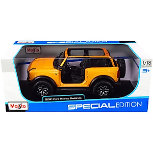 Maisto Diecast Cars 2021 Ford Bronco Badlands Orange Metallic Special Edition 118 Diecast Model Car by Maisto 31457