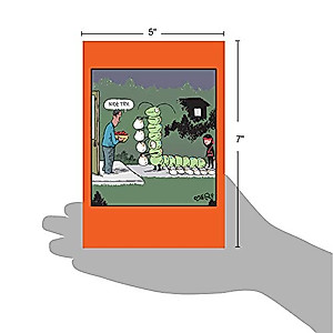 NobleWorks - Happy Halloween Card Funny - Fun Cartoon Humor, Spooky Greeting Notecard with Envelope - Caterpillar Trick C3394HWG