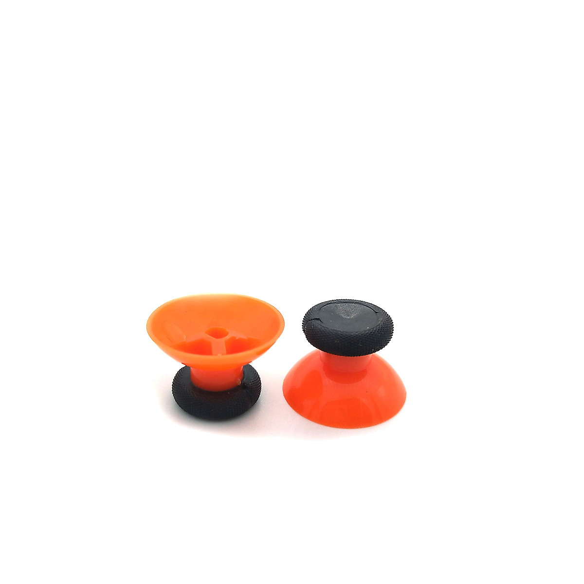 2 x 3D Analog Thumb Stick Joystick Thumbstick Cap Cover for Xbox one Slim S Controller Replacemnet (Orange-Black)