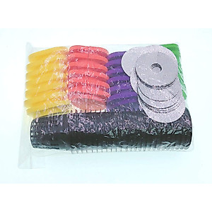 HORTIPOTS 2-Layered Clone Collars w 2 in Net Pots & Reflective Lids, Replacement for 24-Sited DWC Cutting Clone & Seedling Root System (4-Colored Pack of 25)