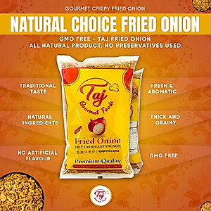 TAJ Crispy Fried Onion 100% Natural | Great for Seasoning Garnishing on Sushi, Green Bean Casseroles | Holland-Netherlands