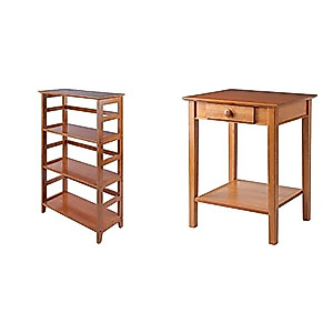 Winsome Wood Studio Shelving, Honey & Studio Home Office, Honey