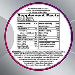 Centrum MultiGummies Gummy for Women 50 Plus, with Vitamin D3, B6 and B12, Multivitamin/Multimineral Supplement - 80 Count