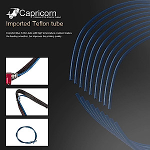 Creality Capricorn Bowden PTFE Tubing 1M XS Series 1.75MM Filament with Pneumatic Fittings &2 Blue Collet Clips &Nozzles&Tube Cutter for Ender 3 V2/ Ender 3/ Ender 3 Pro/Ender 5/ CR-10/10S 3D Printer