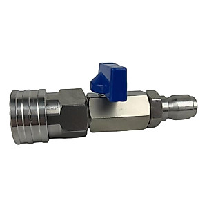 High Pressure Washer Ball Valve Kit 3/8 NPT Quick Connector 4500 PSI for Power Washer Hose