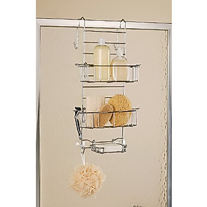 Zenna Home, Stainless Steel Rust-Resistant Over-The-Shower Caddy, 2-Shelf, Over the Door