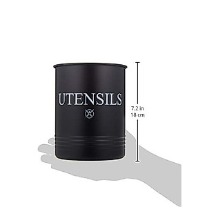 Steelware Central Utensil Holder Large Crocks Kitchen (black)