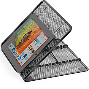 SimpleHouseware Mesh Ventilated Adjustable Laptop Stand, Black