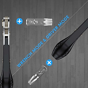 Steinwhale 37pcs Mini Ratchet Screwdriver Set with 1/4" S2 Steel Bits, 90 Degree Right Angle Screwdriver, 36-Tooth Low Profile Reversible Ratchet Wrench, Magnetic Bit Holder Quick Release