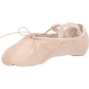 Capezio Women's Leather Juliet Ballet Shoe Flat, Light Pink, 7