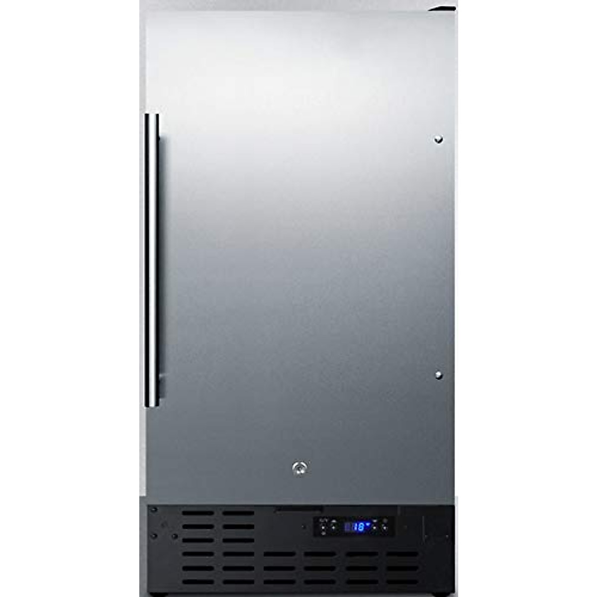 Summit Appliance FF1843BSSADA ADA Compliant 18" Wide Built-in Undercounter All-refrigerator with Stainless Steel Door, Black Cabinet, Digital Thermostat, Automatic Defrost and Front Lock