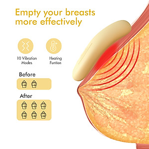 Breast Massager Warming Lactation Compress Breastfeeding: Mastiti Clogged Duct Engorgement Relief - Vibrant & Warmer Waterproof Heating Milk Warmer Breastmilk Pals (Yellow)