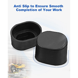 N074647 Table Saw Stand Foot Rubber Pad Replacement Fit for Dewalt DWX723 DWX724 DWX725 Series Miter Saw Stand Black Extended Lifespan Rubber Material for Most Floors 4Pack