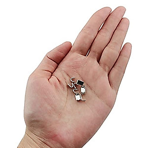 Zipper Top and Bottom Stop ZCZQC 50PCS #5 Silver Zipper Bottom Stops and 50PCS Top Stops for Zipper Repair