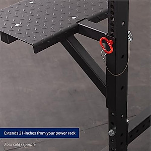 Titan Fitness T-3 Series Rack Mounted Step-Up Platform, 22" x 15" Diamond Plate Platform, 550 LB Capacity