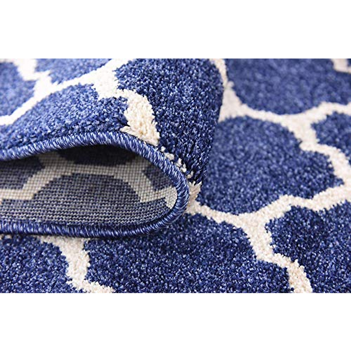 Unique Loom Trellis Collection Modern Morroccan Inspired with Lattice Design Area Rug, Runner 2' 0" x 6' 1", Dark Blue/Navy Blue