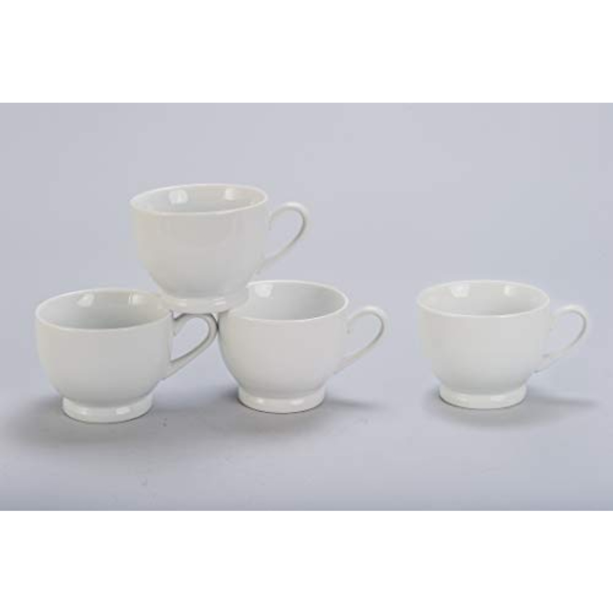 BIA Cordon Bleu 903217S4SIOC Espresso Cups Footed Cappuccino Mugs, One Size, White
