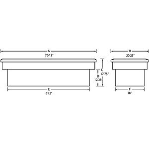 Lund 9100DB Ultima Single-Lid Crossover Deep Tool Box , Black