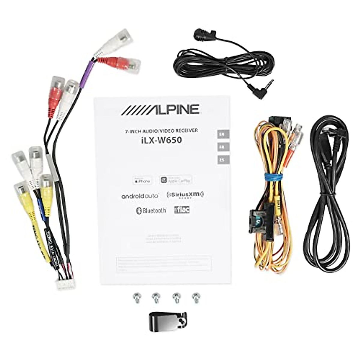 ALPINE iLX-W650 7" Digital Media Bluetooth Carplay Receiver+License Plate Camera