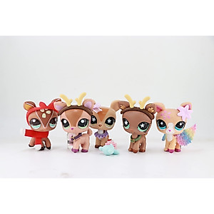 Junior Pet Shop lps Deer 5pcs, lps Deer 2499 634 2112 670 1677 with lps Accessories for Kids