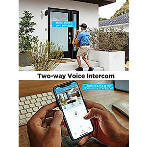 Security Cameras Wireless Outdoor, 2K Battery Powered Spotlight Siren Alarm Indoor Home Camera, Color Night Vision, 2-Way Audio, AI Detection, Cloud/SD, Waterproof, Work with Alexa, No Monthly Fee