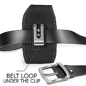 AGOZ Large Scanner Holster, Rugged Vertical Case Pouch for Zebra TC75x, TC75, TC70x, TC70, TC72, TC77, M60, MC65, MC67 Mobile Computer Handheld Barcode Scanner Holder with Metal Belt Clip, Belt Loops