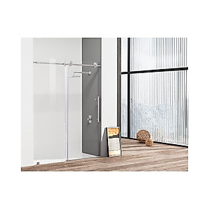 Elegant Kitchen and Bath SD101-6076PCH Frameless Shower Door 60 x 76 Polished Chrome