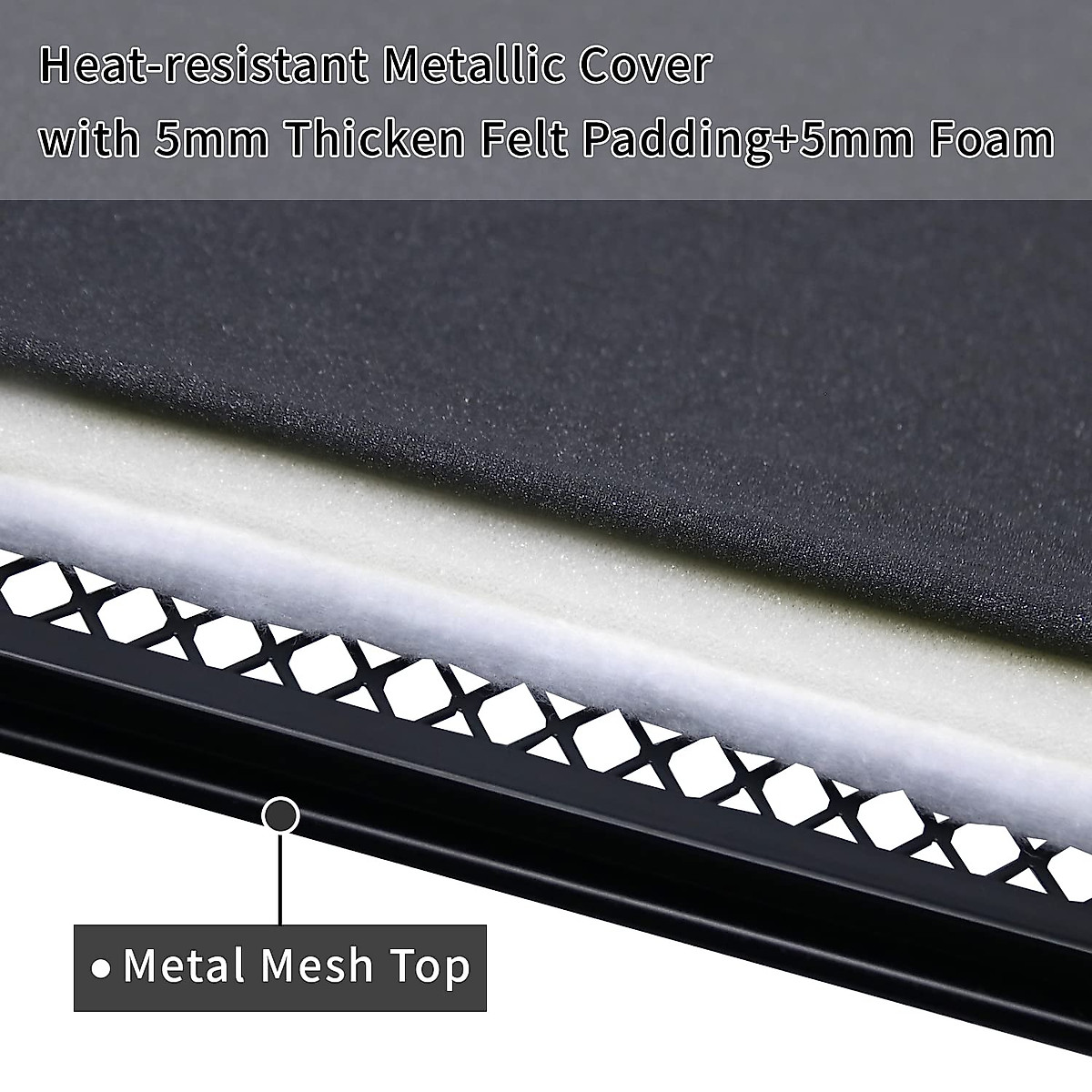 Duwee 13"x43" Ironing Board with Heat Resistant Cover and Thicken Felt Pad, Ironing Boards with Silicone Steam Iron Rest, Heavy Sturdy T-Legs,Black