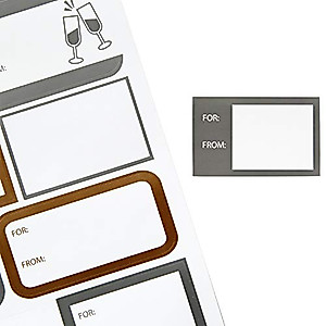 Hallmark Gift Tag Stickers - All Occasion (80 Labels, 5 Designs) for Birthdays, Engagements, Weddings, Baby Showers, Holidays and More