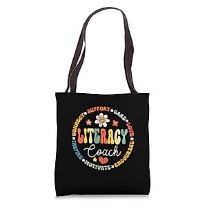 Groovy Literacy Coach Appreciation Week Back to School Tote Bag