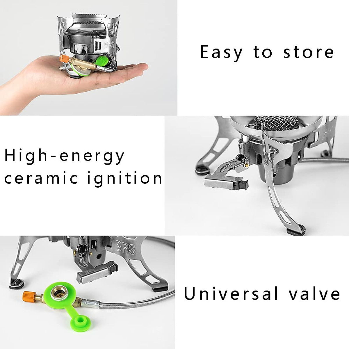 SOLOHIKE Windproof Gas Stove Camping Infrared Heating Burner Outdoor Multi- Function Stove Portable Folding BRS-15