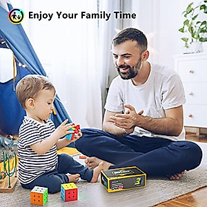 Vdealen 3x3x3 Speed Cube Set, 6 Pack Speed Cube Bulk Professional Stickerless Magic Cube Set, Party Puzzle Cube Toy Great IQ Games Gift for Kid Teens Adults